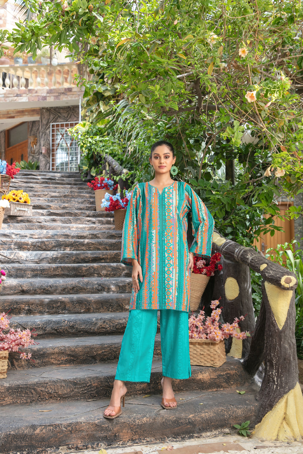 Zana 2pcs Stitched Printed Cotton [D-2255] – Tawakkal Fabrics